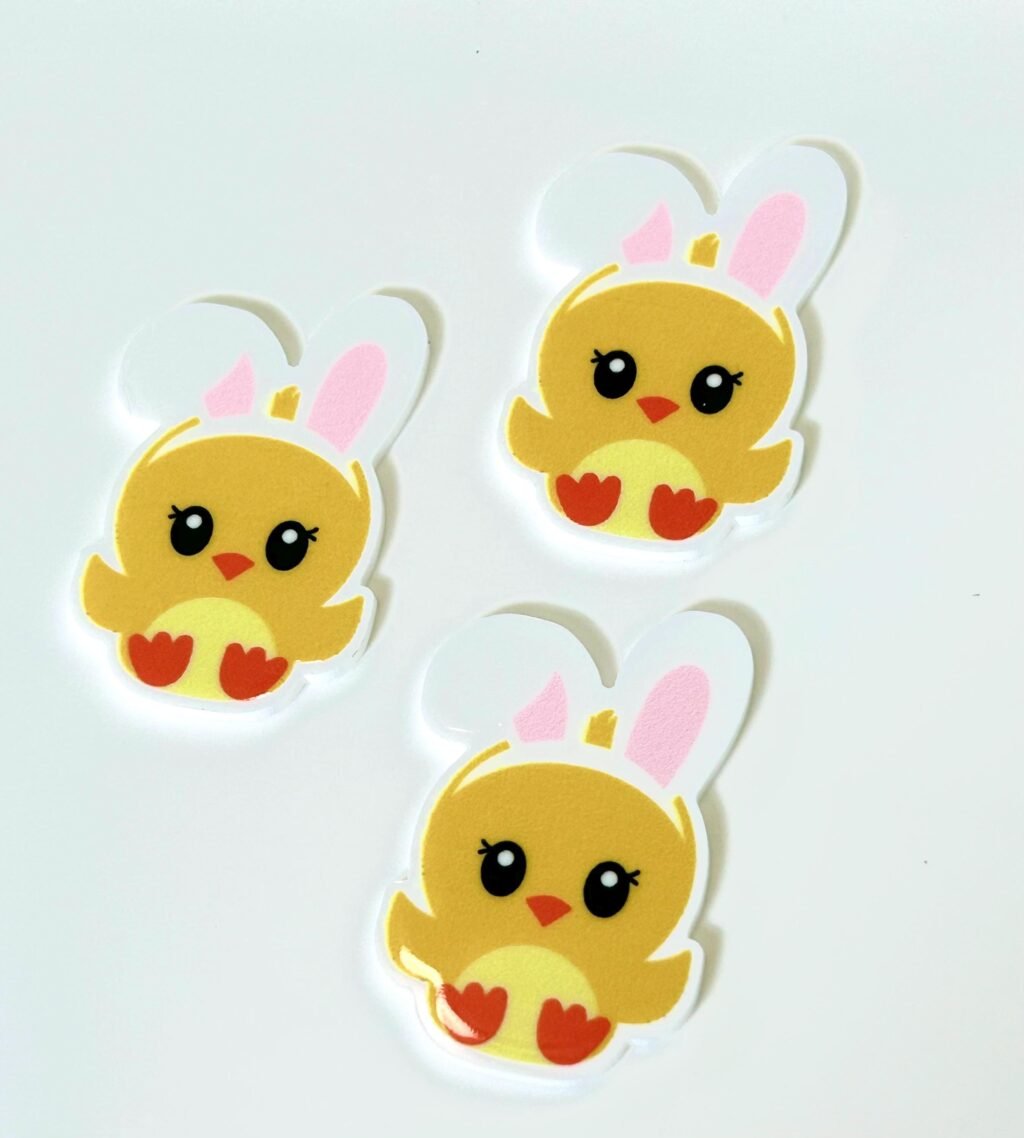 3 Easter Chick planar Resins, Spring planars Craft SuppliesPretty ...